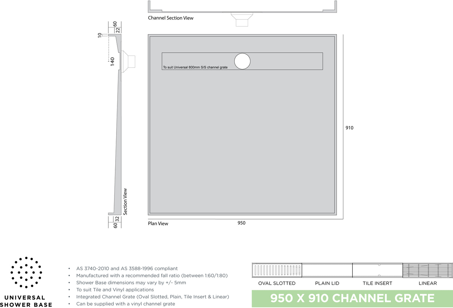 The Universal Shower Base — Revive Bathroom Supplies