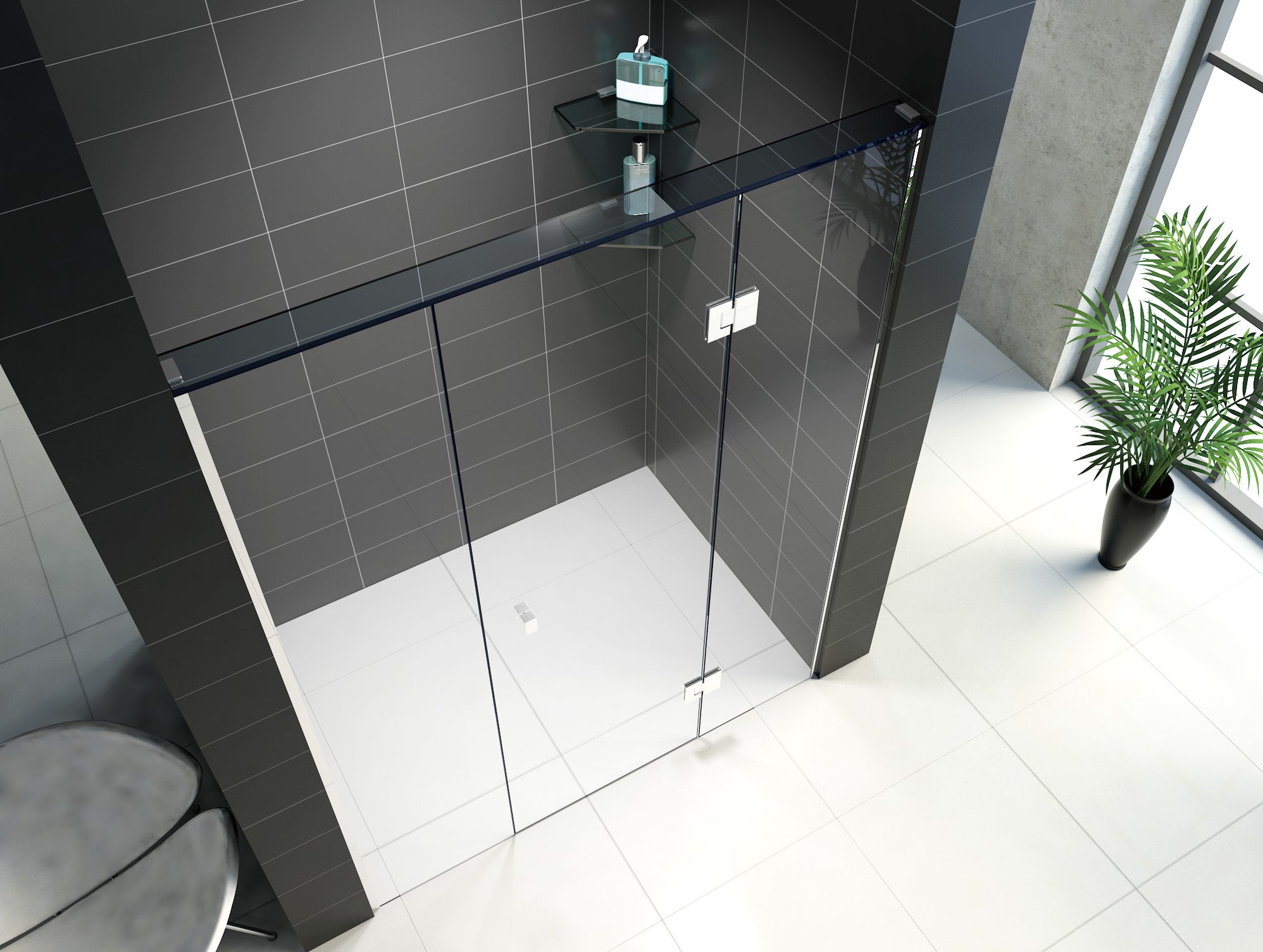 Frameless Shower Screen - Front Only — Revive Bathroom Supplies