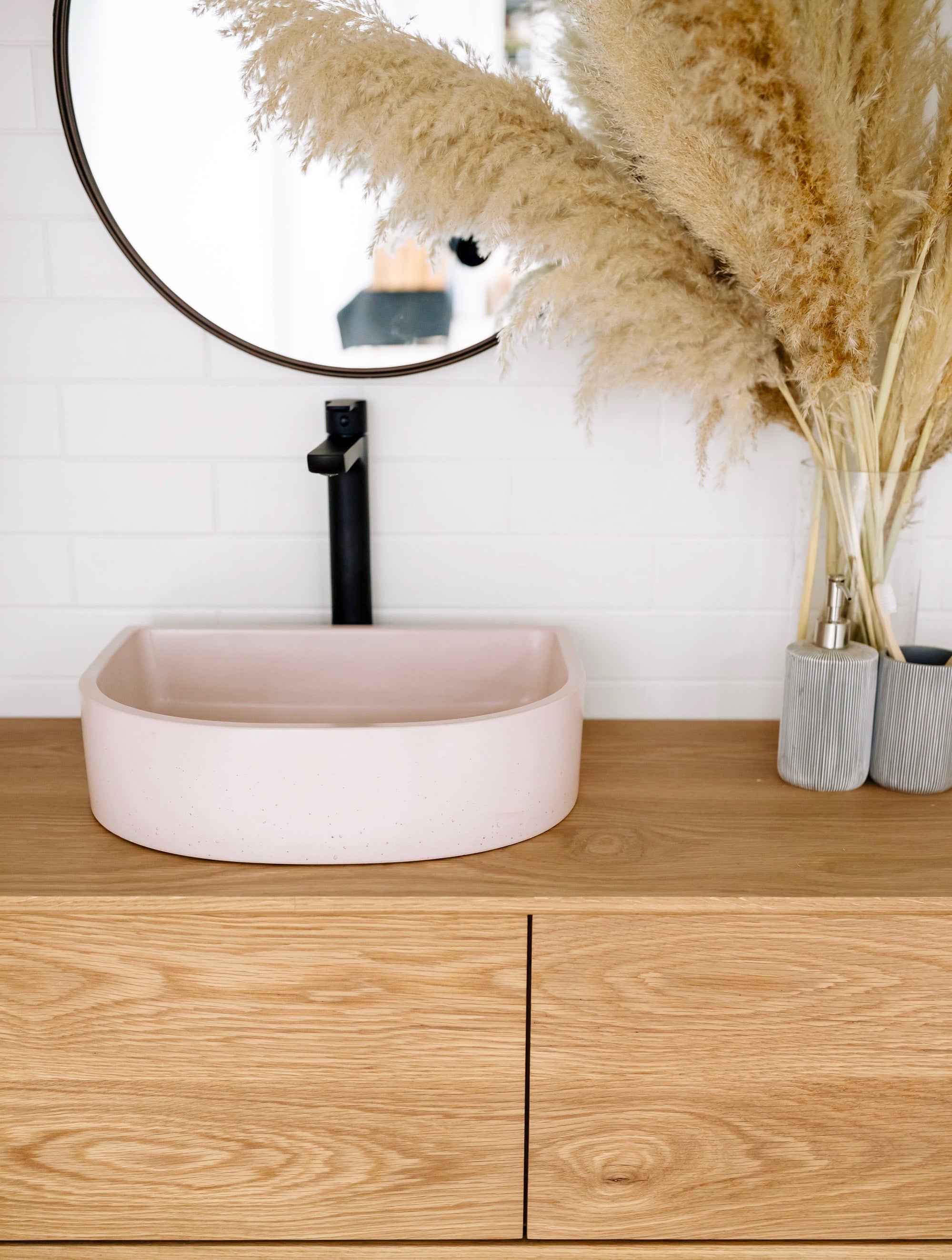 Half Moon Concrete Basin — Revive Bathroom Supplies
